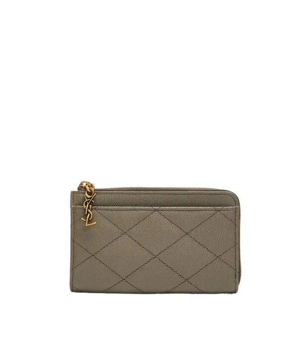 Saint Laurent Diamond Check Wallet