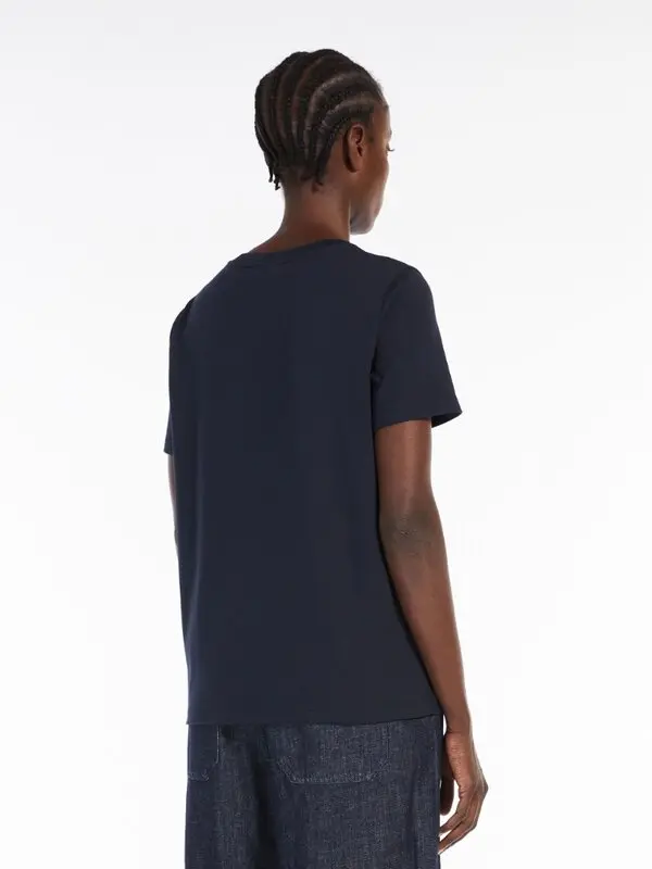 Max Mara Plain Knitted T-shirt - Black