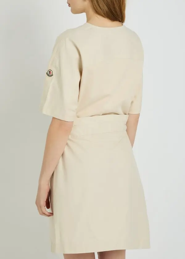 Moncler Belted Cotton T-shirt Dress