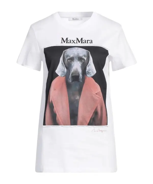 Max Mara Logo Crew Neck T-shirt - White