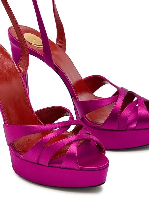 Saint Laurent Chandelle 110 Satin Sandals