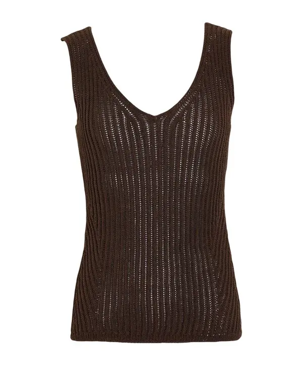 Max Mara Knitted V-neck Vest - Black