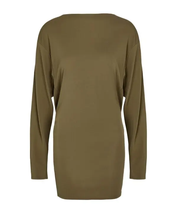 Jacquemus La Robe Mistral Cowl-back Woven Mini Dress - Green
