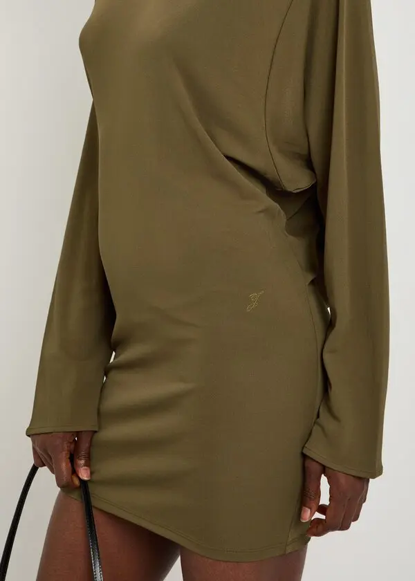 Jacquemus La Robe Mistral Cowl-back Woven Mini Dress