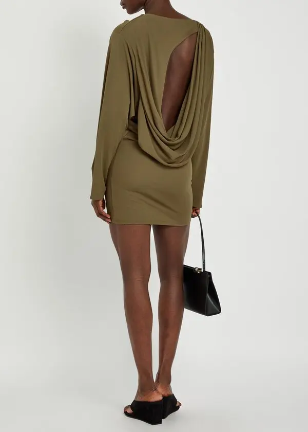 Jacquemus La Robe Mistral Cowl-back Woven Mini Dress