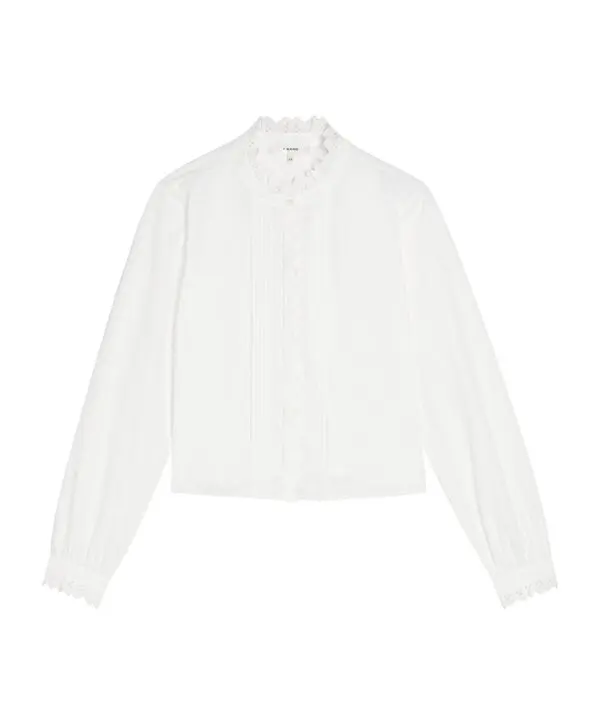 FRAME Lace Crew Neck Shirt