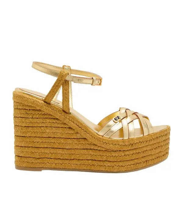 Valentino Garavani Thick-soled Straw Sandals