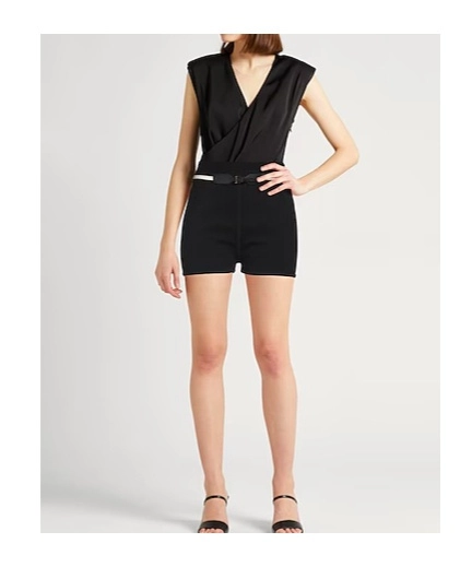 Max Mara Bermuda Shorts With Leather Trim Detail