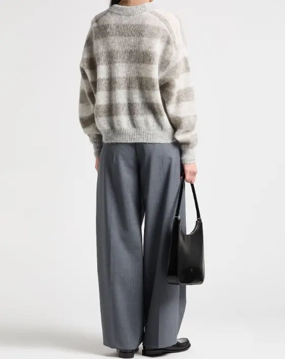 Brunello Cucinelli Striped V-neck Sweater