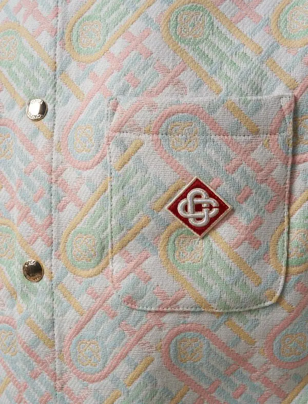 Casablanca Logo-appliqué Monogram-jacquard Jacket
