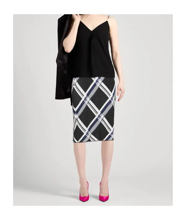 Burberry Plaid Midi Skirt
