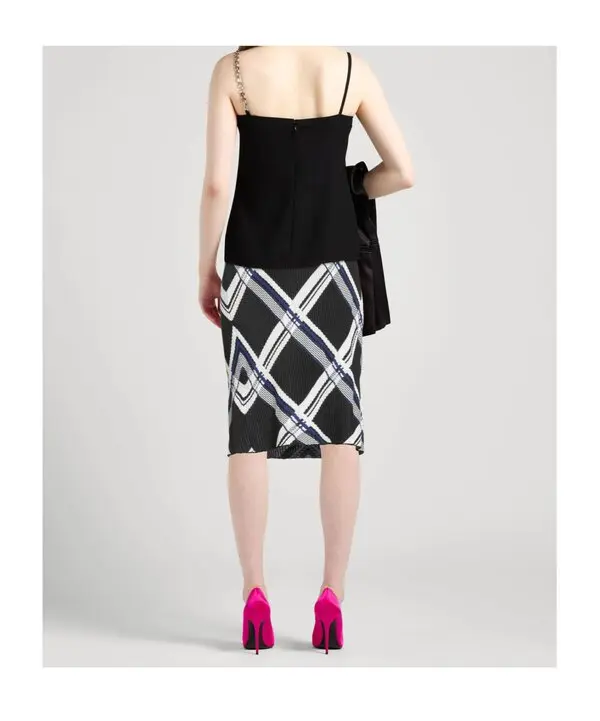 Burberry Plaid Midi Skirt