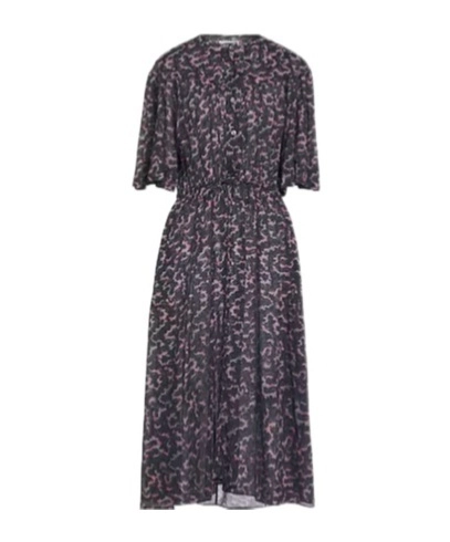 Isabel Marant Étoile Floral Print Pleated Shirt Dress - Black