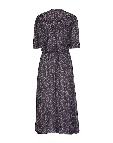 Isabel Marant Étoile Floral Print Pleated Shirt Dress - Black