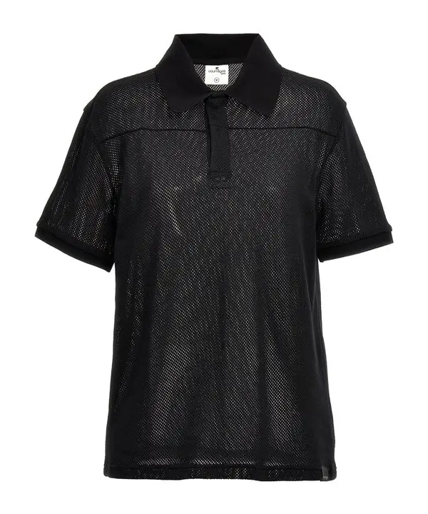 COURREGES Courrèges Ac Mesh Short-sleeved Polo Shirt