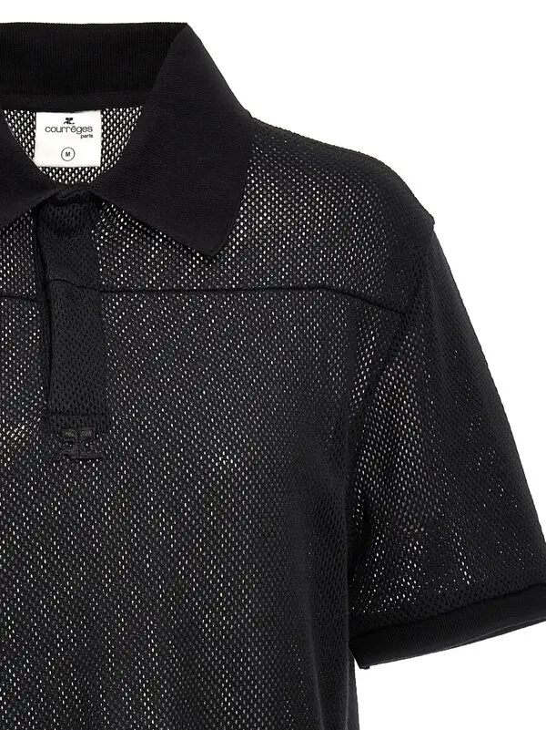 COURREGES Courrèges Ac Mesh Short-sleeved Polo Shirt
