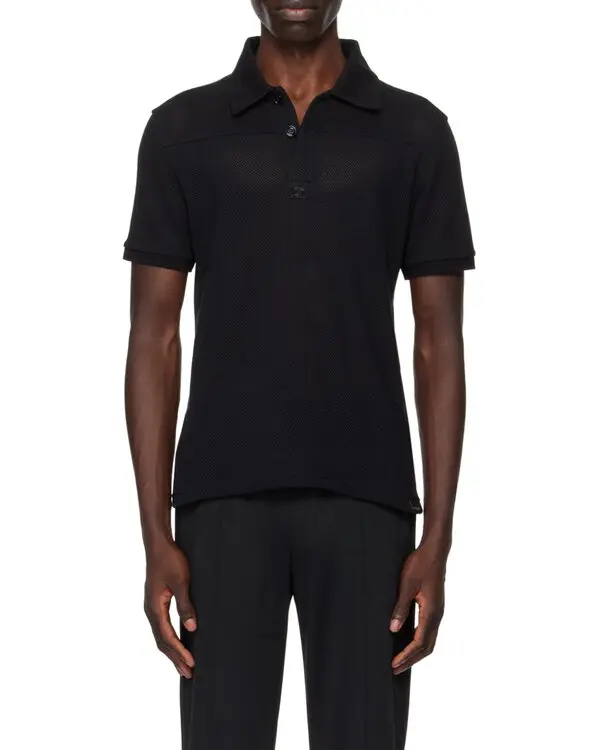 COURREGES Courrèges Ac Mesh Short-sleeved Polo Shirt