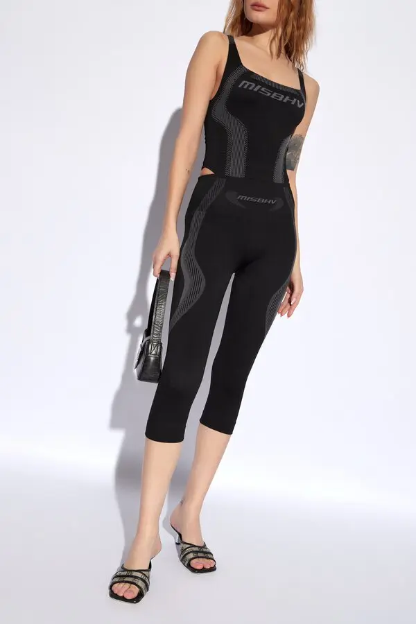 MISBHV Logo-embroidered U-neck Bodysuit
