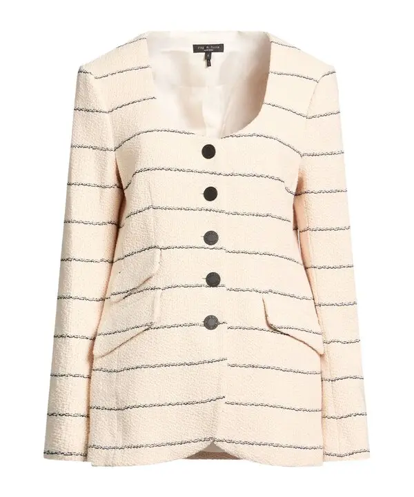 Rag & Bone Striped Jacket - White