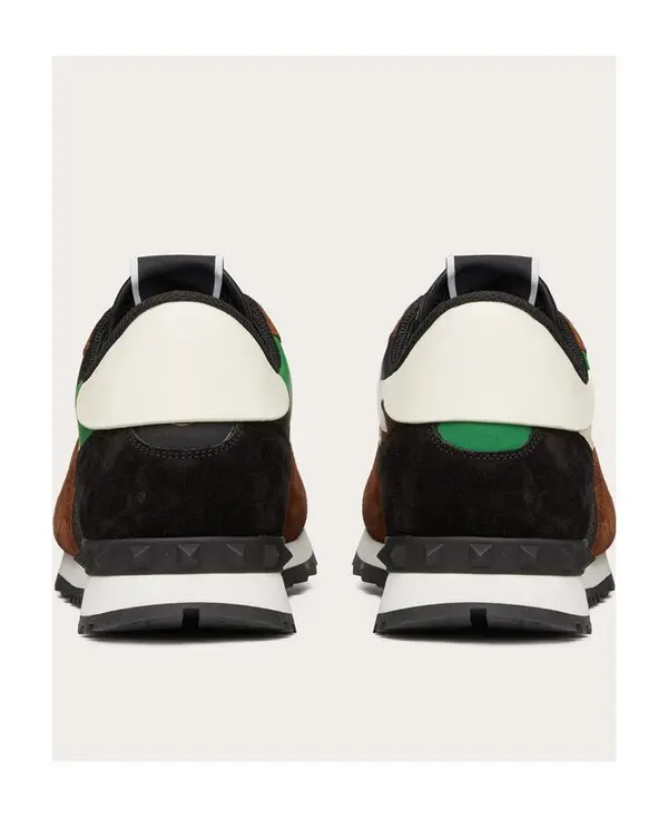 Valentino Garavani Rockrunner Camouflage Lace-up Sneakers - Black