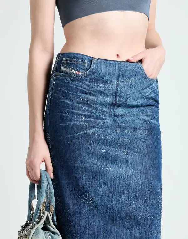 DIESEL® Stylish Medium Denim A-line Skirt