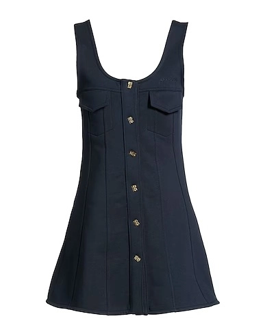 GANNI Sleeveless Plain Scoop Neck Dress