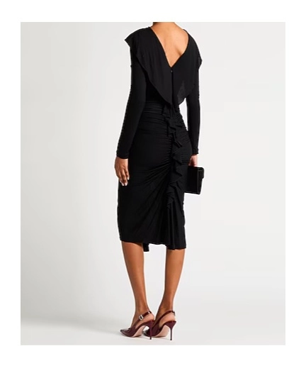 Burberry V-neck Midi Dress
