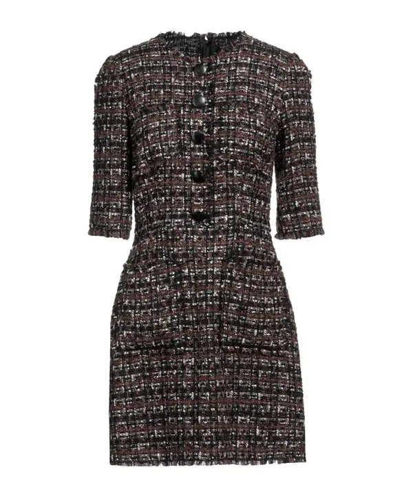 Dolce & Gabbana Multicolor Tweed Dress