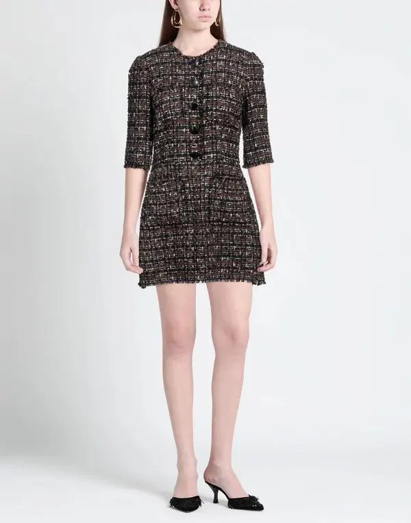 Dolce & Gabbana Multicolor Tweed Dress