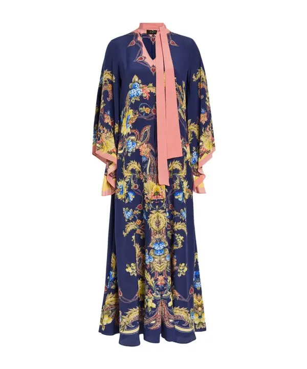 Etro Printed Silk Maxi Dress - Multicolor
