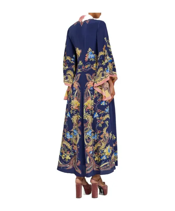Etro Printed Silk Maxi Dress