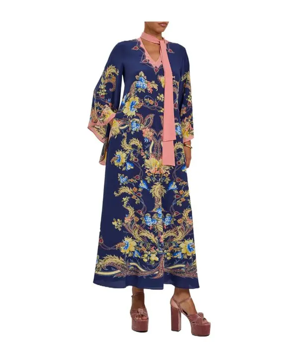 Etro Printed Silk Maxi Dress