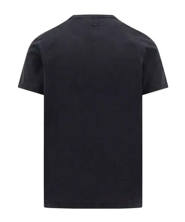 COURREGES Courrèges Logo Embroidered Crewneck T-shirt