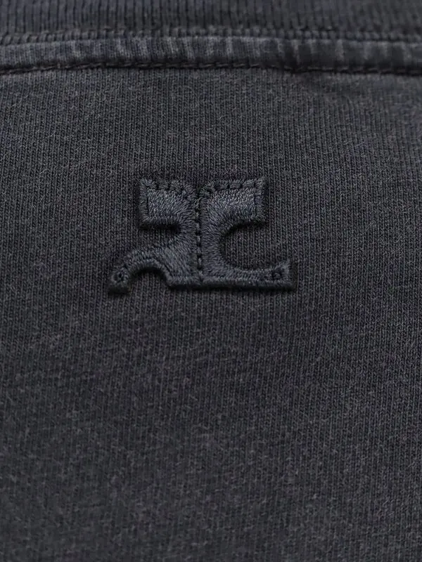 COURREGES Courrèges Logo Embroidered Crewneck T-shirt