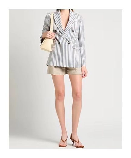 Brunello Cucinelli Double-breasted Striped Suit Jacket