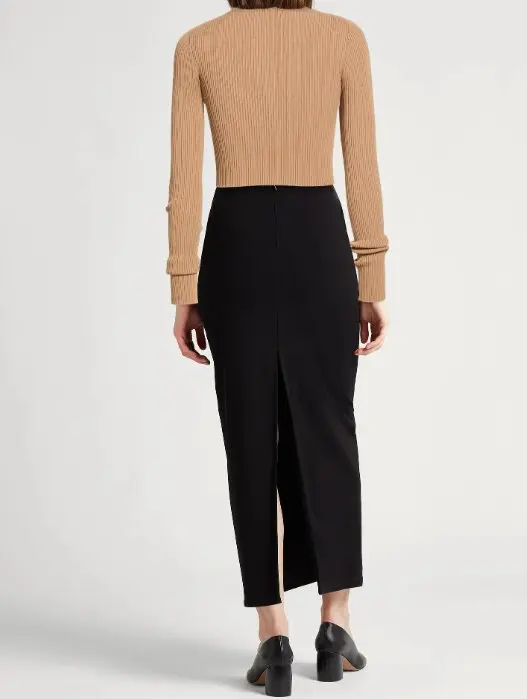 Max Mara Ribbed Long Sleeve Crewneck Pullover - Nude