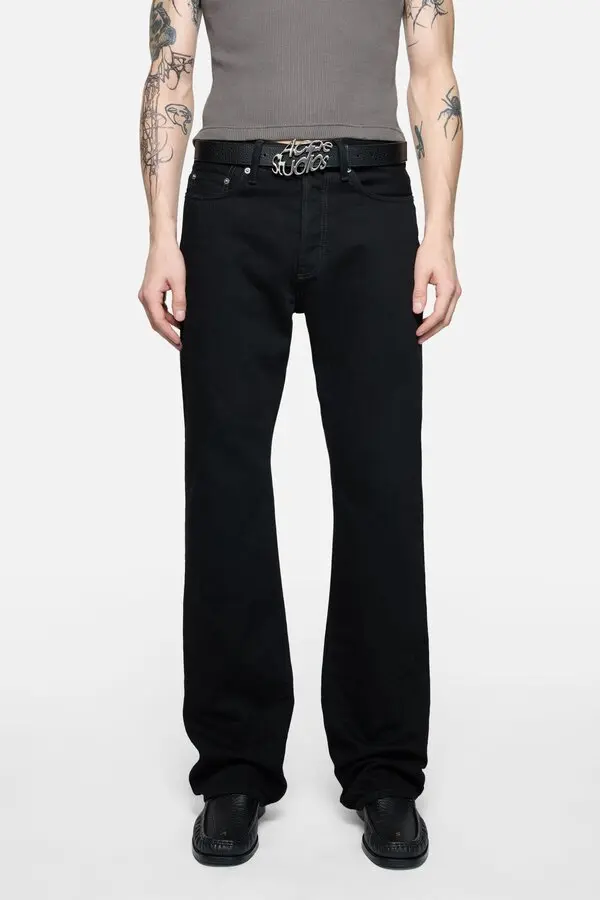 Acne Studios Button Detailed Flared Jeans