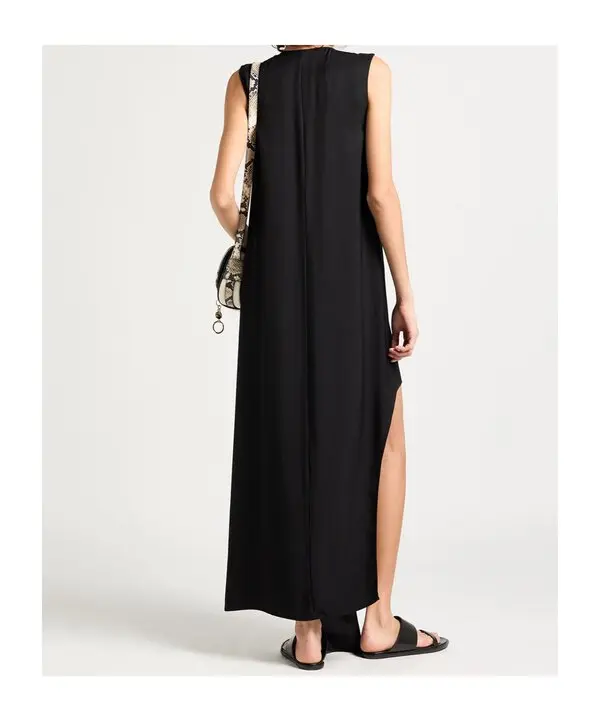Sportmax Sleeveless Deep V-neck Asymmetrical Dress