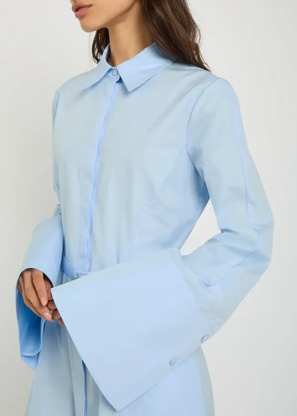 Gabriela Hearst Belted Cotton-poplin Maxi Shirt Dress