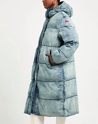 DIESEL® Denim Padded Hooded Cotton Jacket