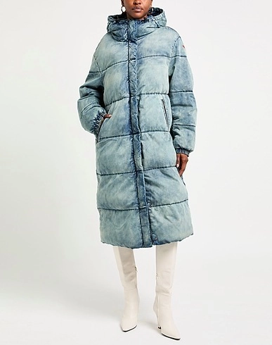 DIESEL® Denim Padded Hooded Cotton Jacket