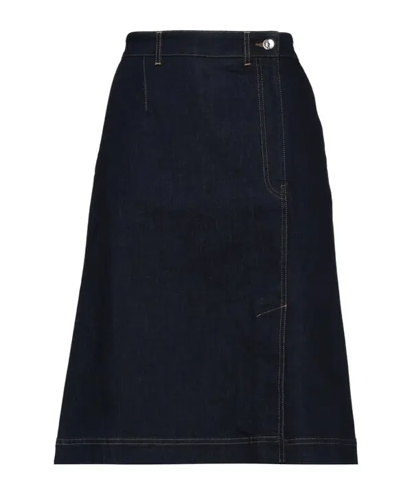 Dolce & Gabbana Dark Wash Denim Flared Skirt - Black