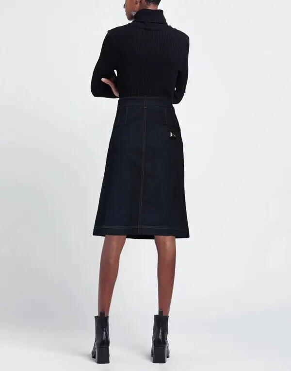 Dolce & Gabbana Dark Wash Denim Flared Skirt