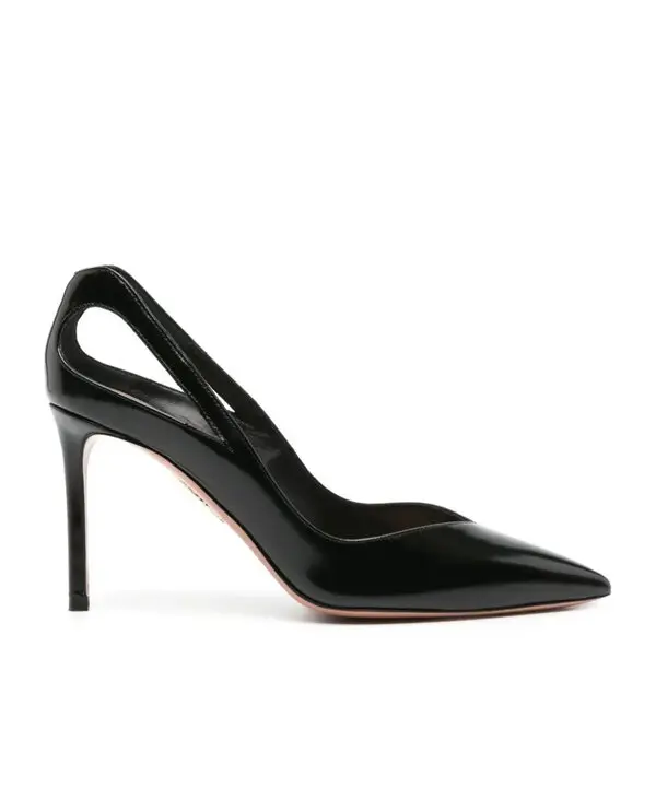 AQUAZZURA Sheeva Pointed-toe Cut-out Detailed Pumps