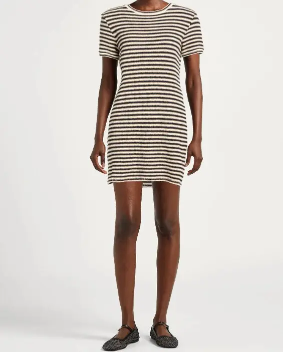 MAXCO. Max&co. Striped Knit Crewneck Dress