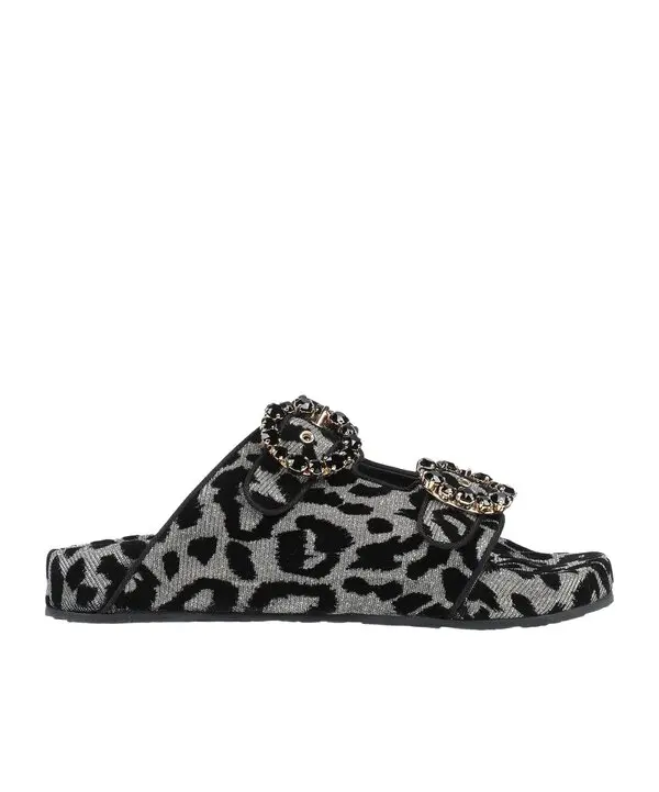 Dolce & Gabbana Leopard Print Embellished Sandals