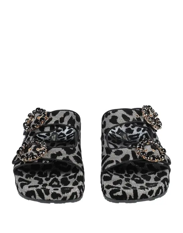 Dolce & Gabbana Leopard Print Embellished Sandals