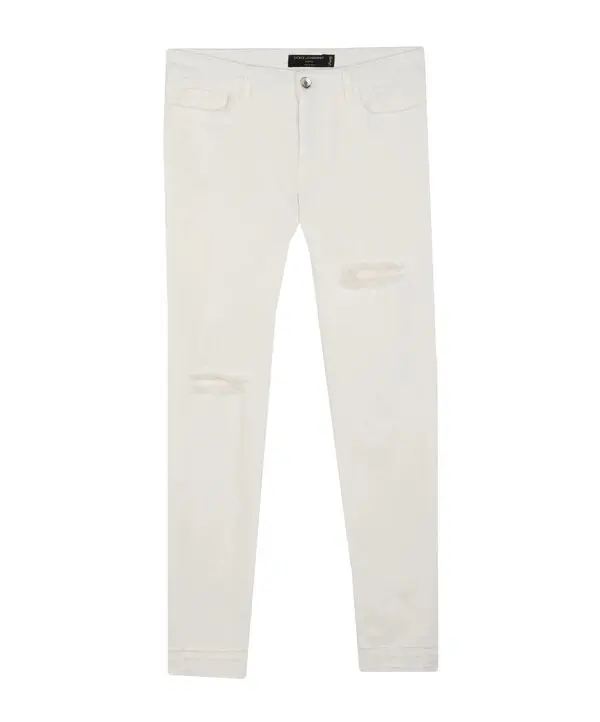 Dolce & Gabbana Denim Trousers - White