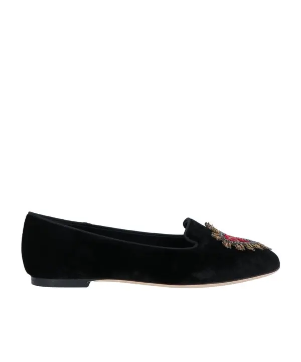 Dolce & Gabbana Velvet Embellished Loafers