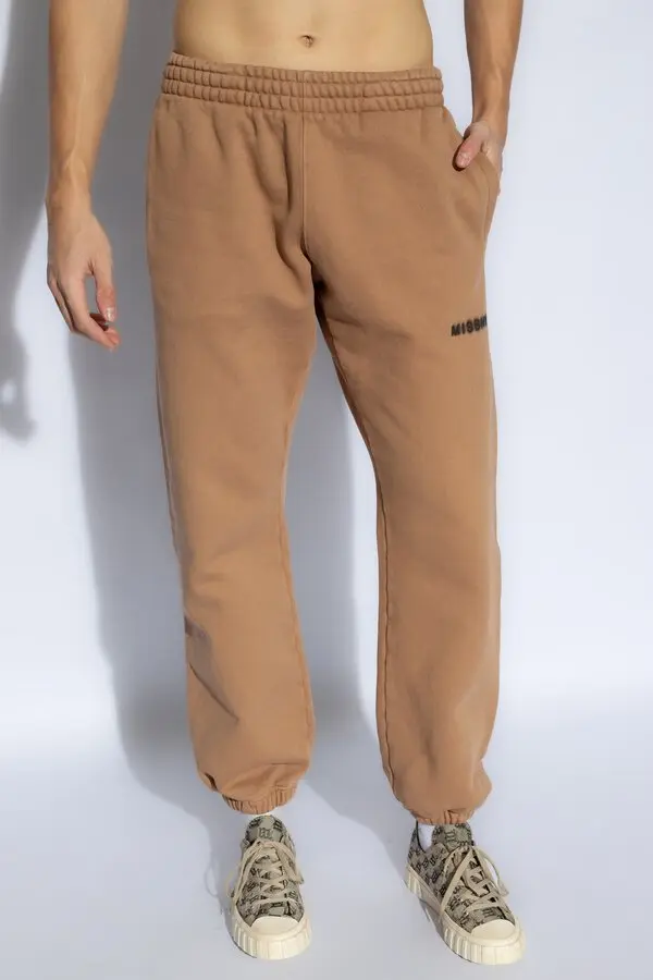 MISBHV Logo-printed Tapered Leg Track Pants
